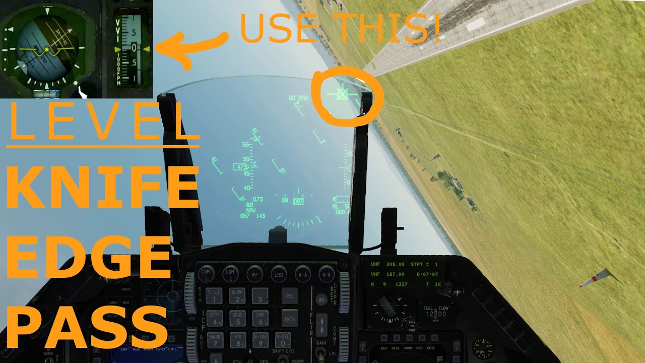 F-16 LEVEL Knife Edge Pass (Stabilized 3/4 Inverted Flight) [DCS] - YouTube