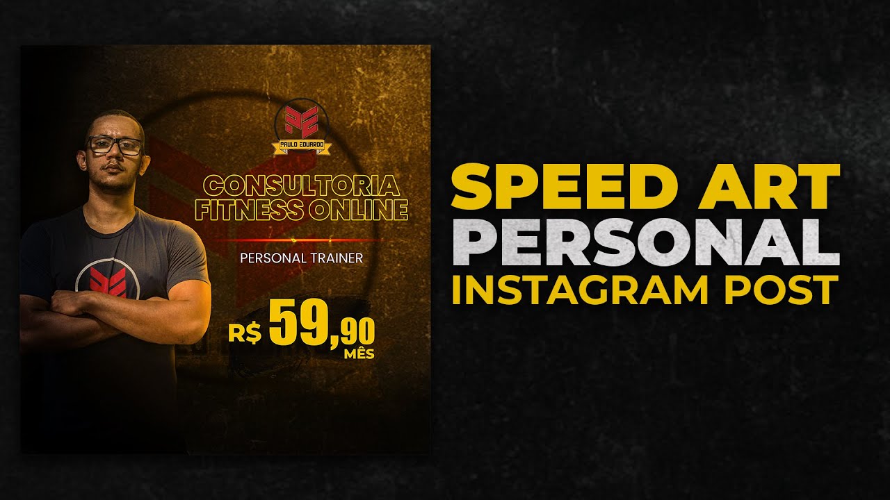 Fast Designe Photoshop Social Media Para Personal Trainer Isaques Estúdios Youtube