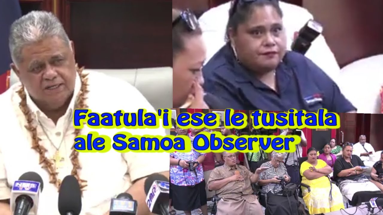 Palemia Laaulialemalietoa L Polata'ivao male Au Faasalalau Media ...