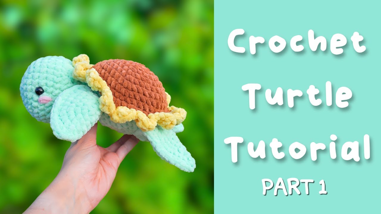 Crochet Sunflower Turtle Tutorial - Free Crochet Pattern Part 1 - YouTube