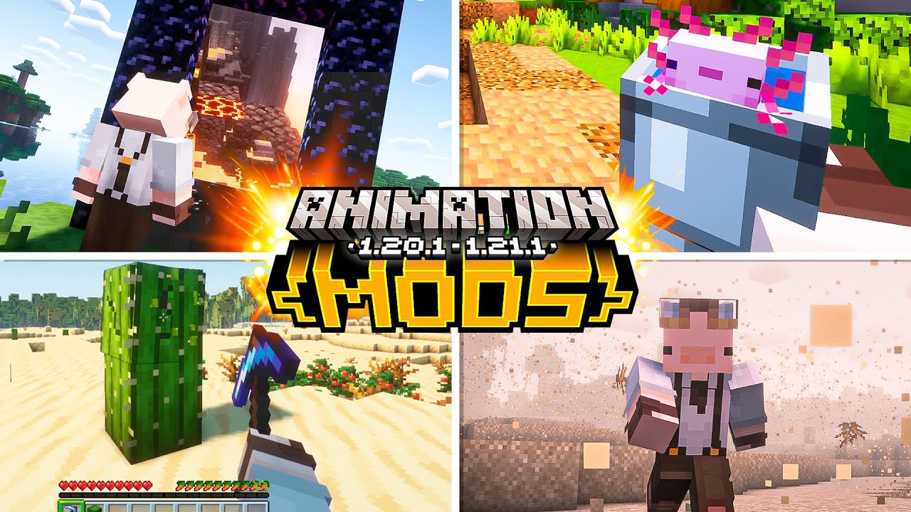 TOP 20 BEST ANIMATION MODS - 1.20.1 - 1.21.1 - YouTube