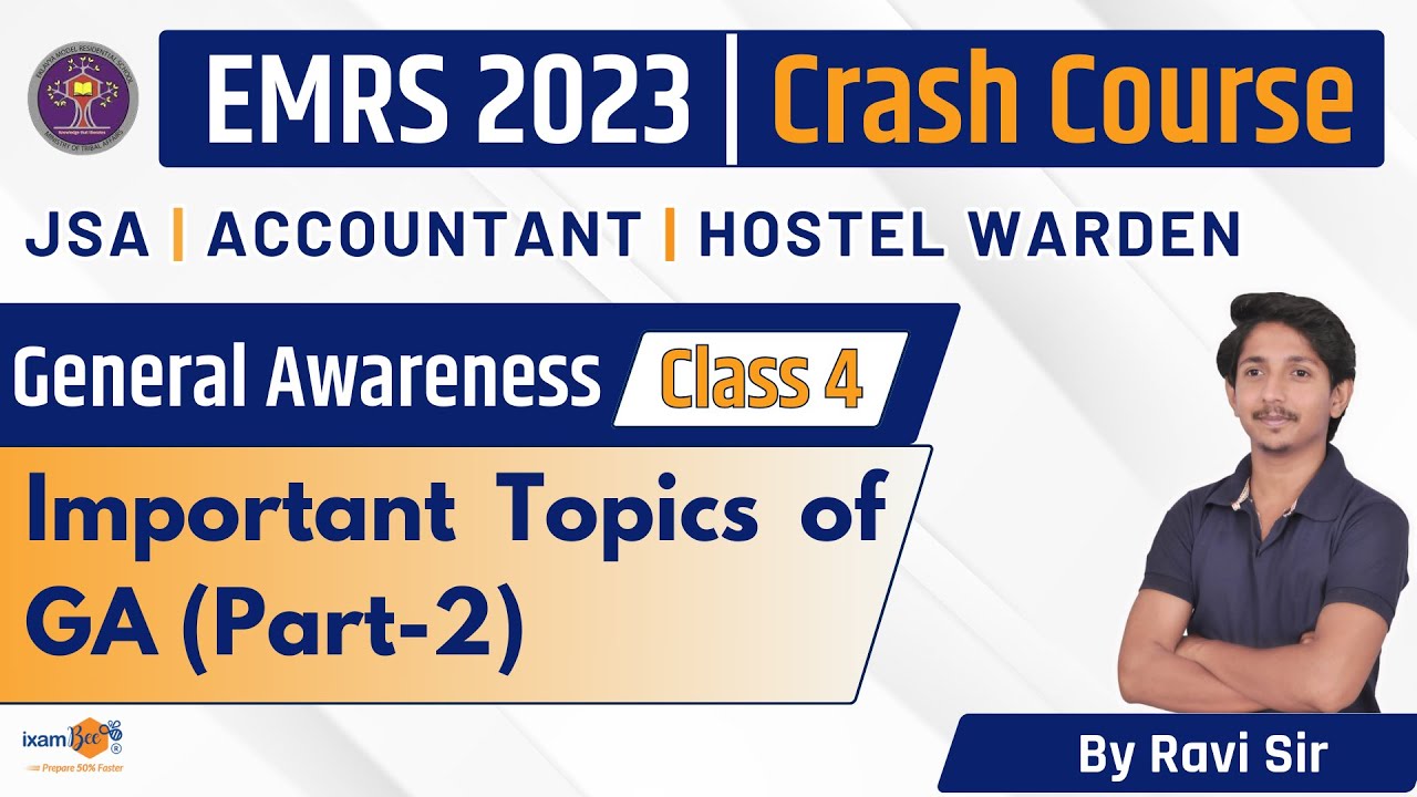 EMRS Exam Date 2023 || EMRS General Awareness || Important Topics of GA ...