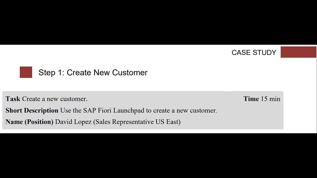 SAP Fiori (SD Process) - Step 1: Create New Customer - YouTube