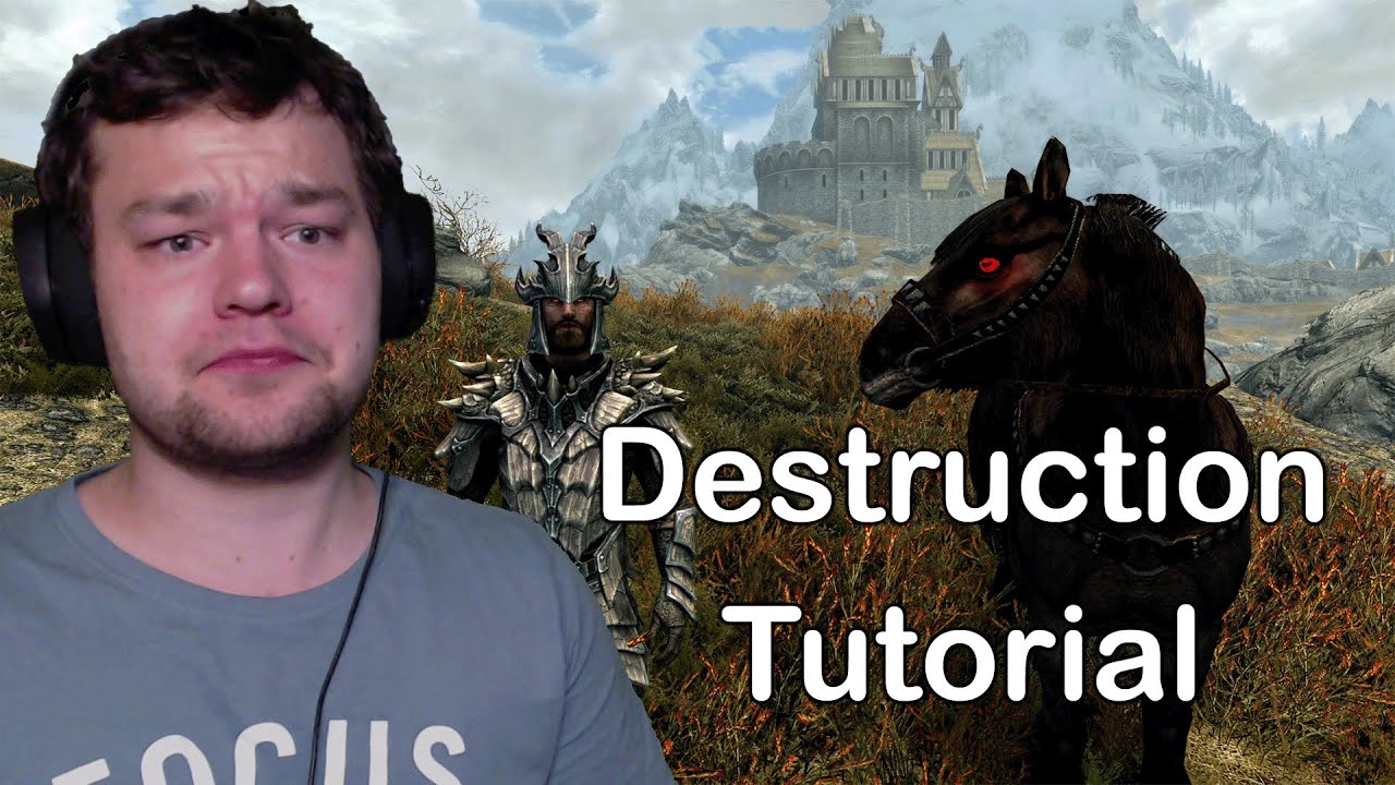Fastest and Easiest way to level 100 in Destruction in Skyrim Tutorial ...