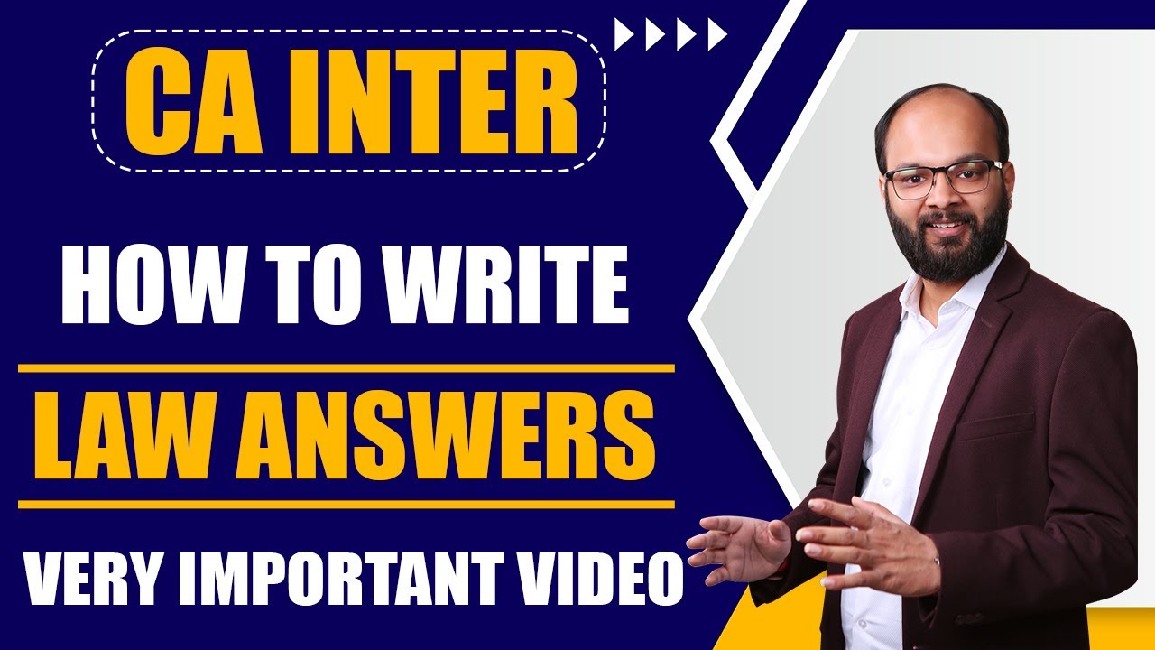 How To Write Case Studies Answer in Exam | CA Inter Law Answer ...