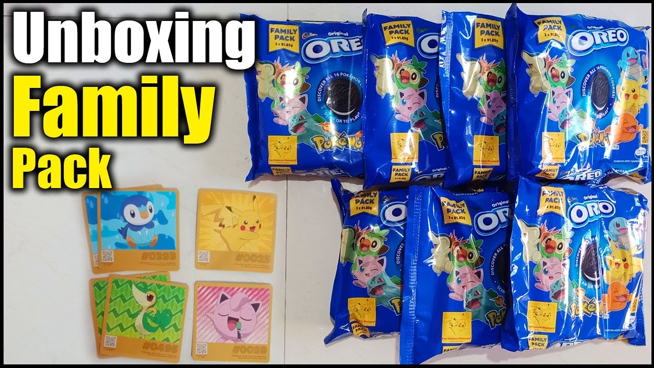 Oreo Family Pack Unboxing | Oreo Pokemon Cards Unboxing Video | Oreo ...