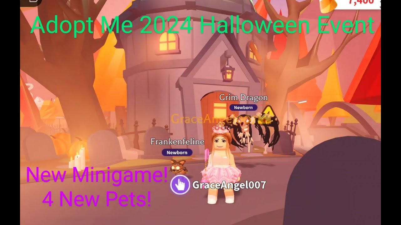Adopt Me Halloween Event! Getting Grim Dragon Pet, Frankenfeline ...