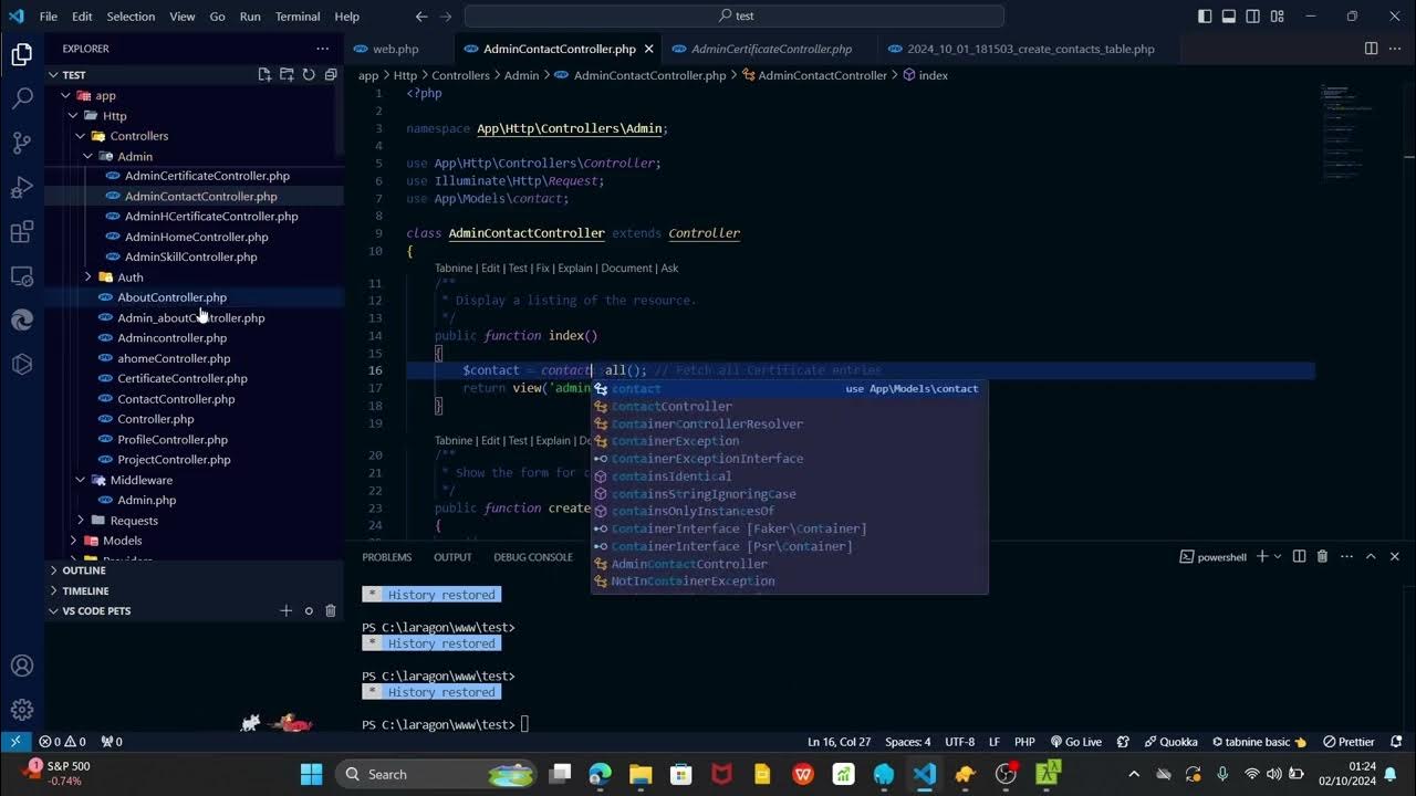 Tugas Membuat Crud Pada Halaman Contact dengan Laravel 11 - YouTube