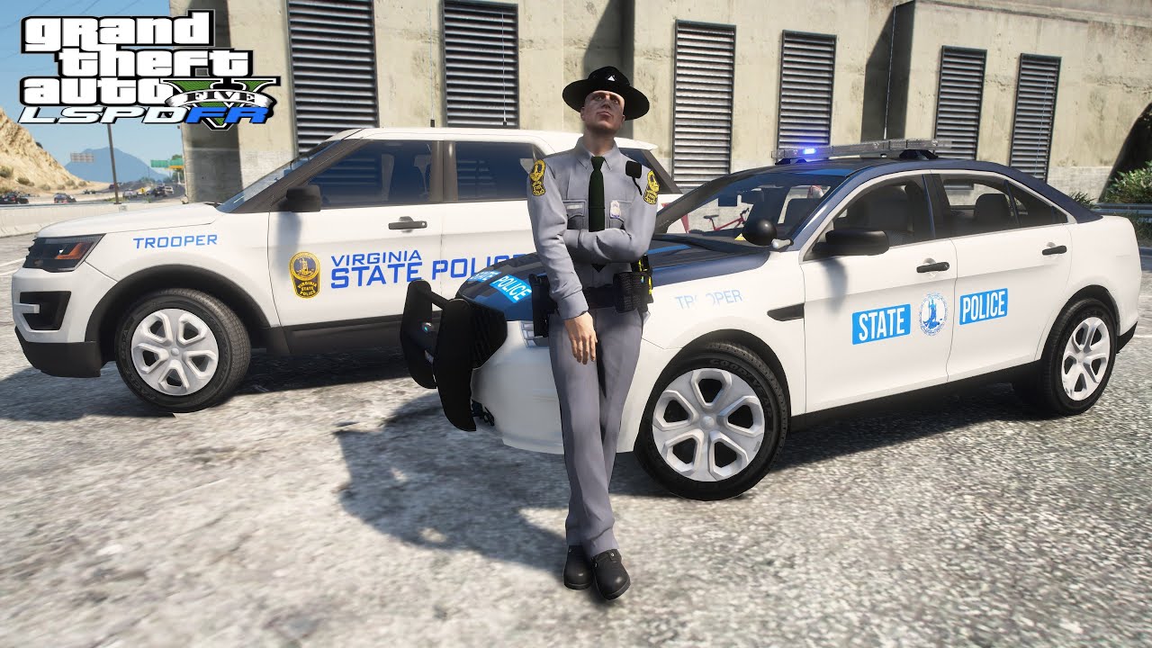 GTA 5 LSPDFR - Virginia State Police - Speed Enforcement - Snow Patrol ...