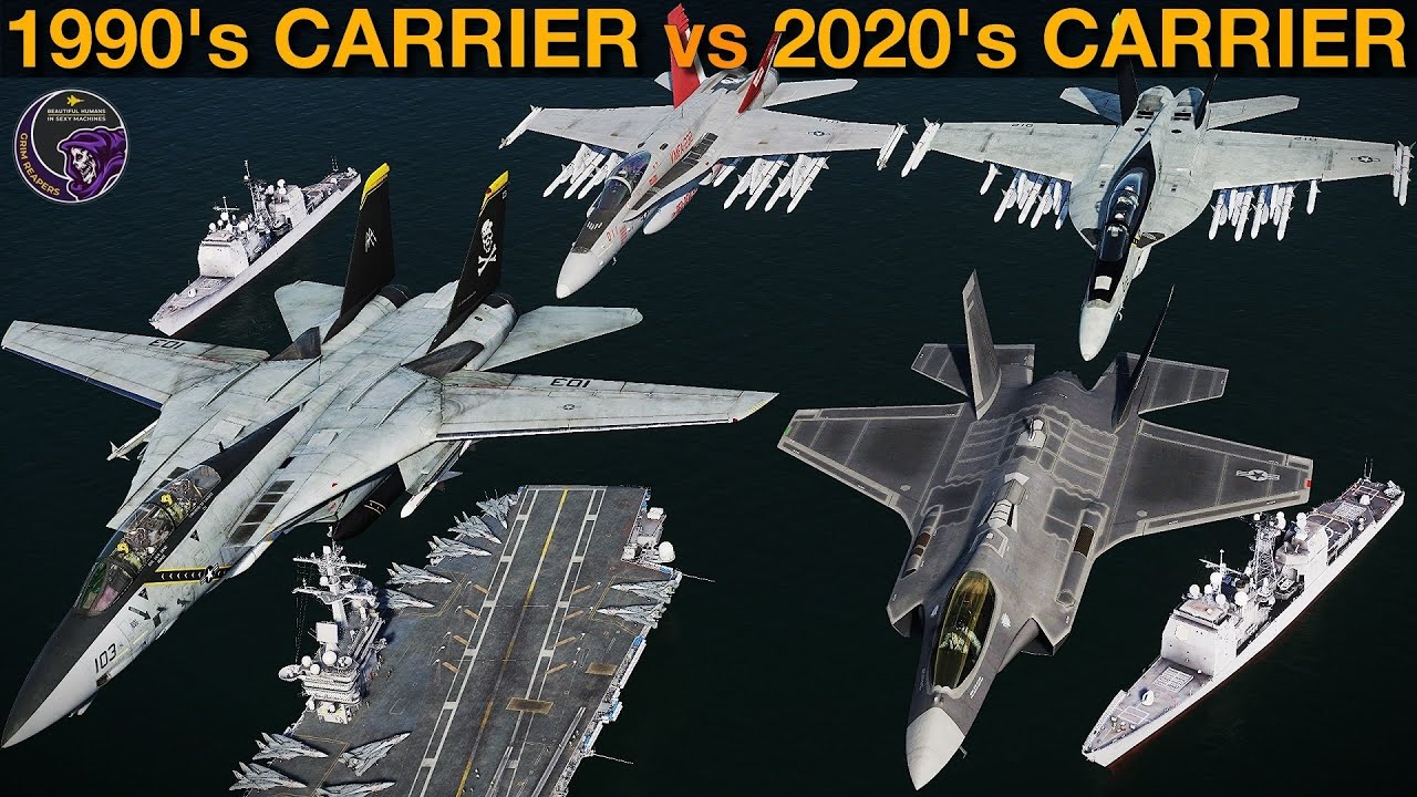 1990's USA Carrier Group vs 2020's US Carrier Group (Improved AIM-120D ...