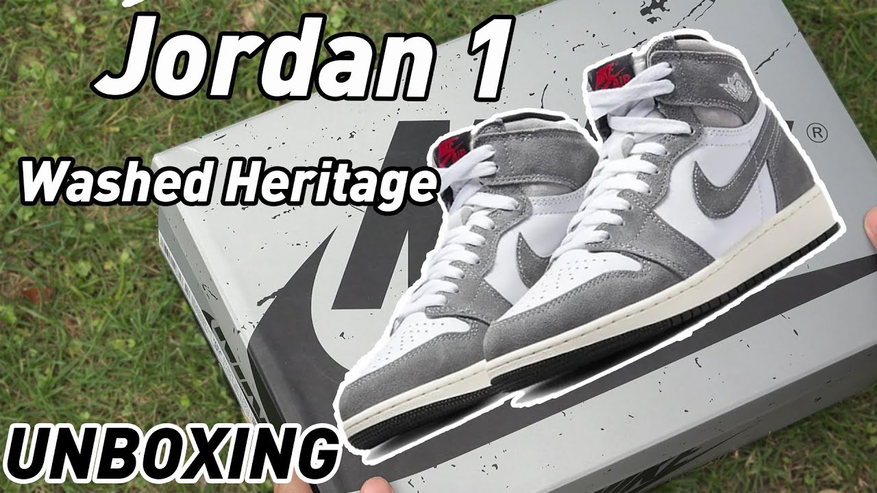 UNBOXING!!! Air J1 "Washed Black": Review & On-Feet - YouTube