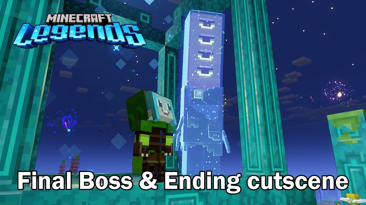 MINECRAFT LEGENDS Final Boss & Ending cutscene THE GREAT HOG (KOREAN ...