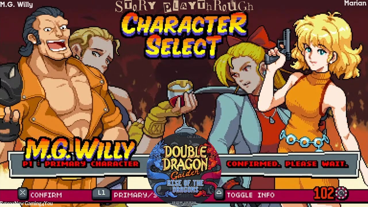 Double Dragon Gaiden: Rise of the Dragons-2P Story Playthrough as M.G ...
