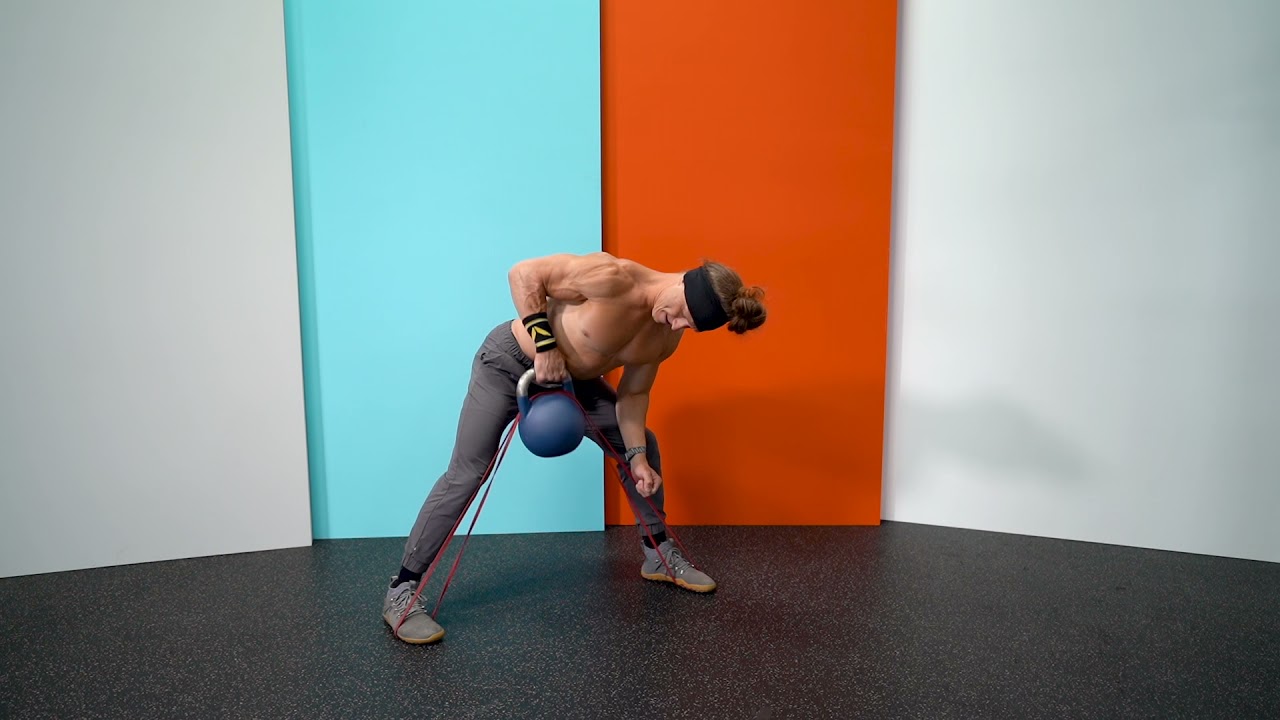 Banded KB Chainsaw Row - YouTube