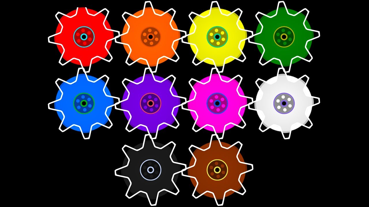 The Gear 10 Colors Marble Race ASRM in Algodoo - YouTube