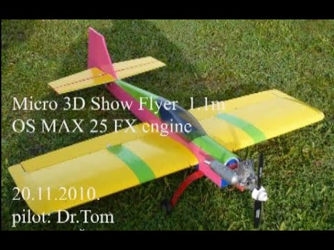 Nitro RC plane - 3D Show Flyer maiden flight - YouTube