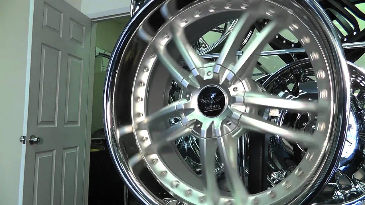 Avarus - AV3 - 20 x 10 - Silver w/ Stainless Lip - Custom Wheels - YouTube