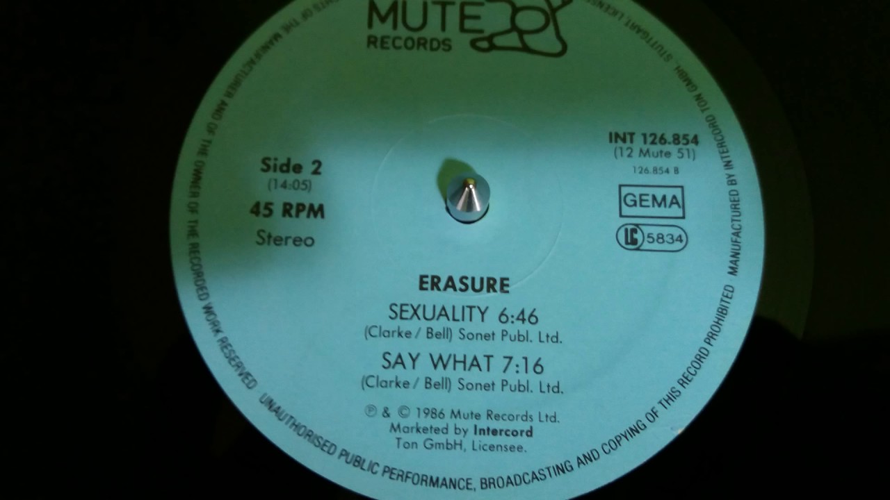Erasure ‎–Sexuality (12" Mix) - YouTube