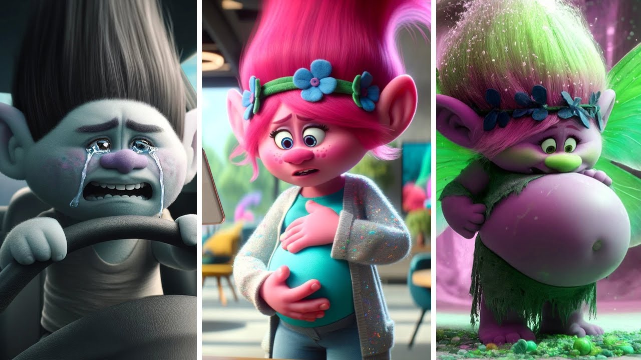 Poppy can't stop missing Branch / Trolls 3 x Inside Out 2 fantasy story ...