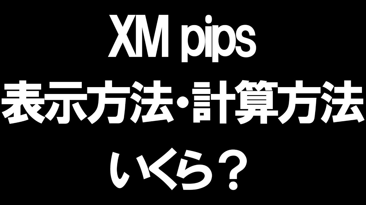 XMのpipsの表示方法と計算方法・いくら？を徹底解説 - YouTube