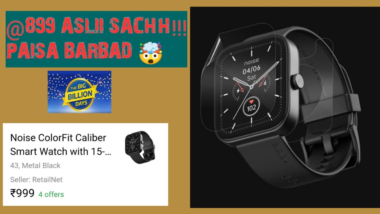 noise colorfit caliber smartwatch unboxing & review ⚡best budget ...