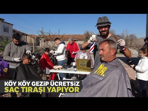 23 Yıllık Kuaför, Köy Köy Gezip Ücretsiz Saç Tıraşı Yapıyor