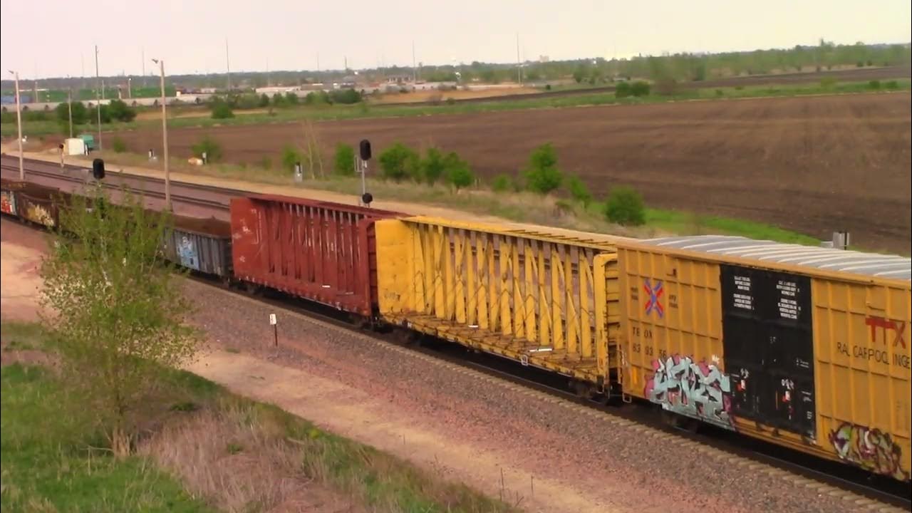 Westbound Union Pacific Manifest Passes Thru the Global III Yard between Rochelle and Flagg, IL ...