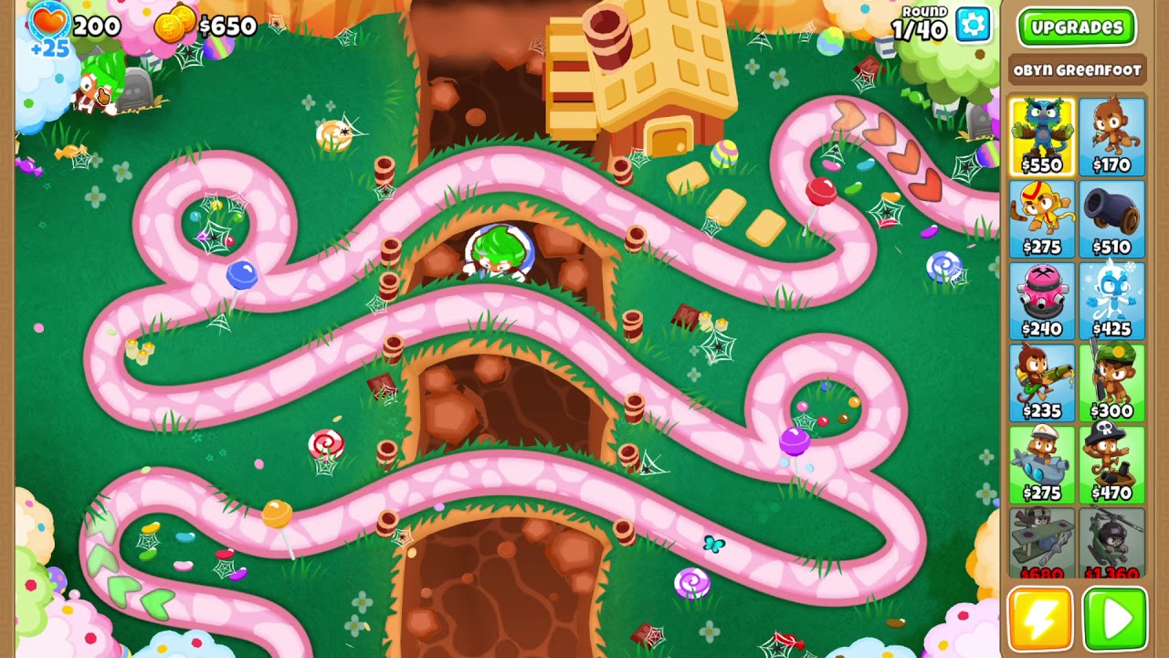 btd6 secret achievement on candy falls for small towers - YouTube