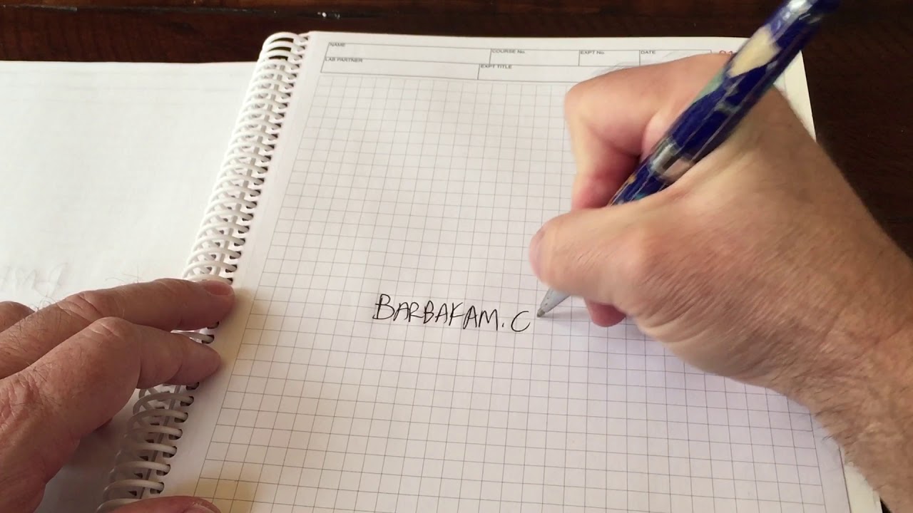 Barbakam Carbonless Lab Notebook - YouTube