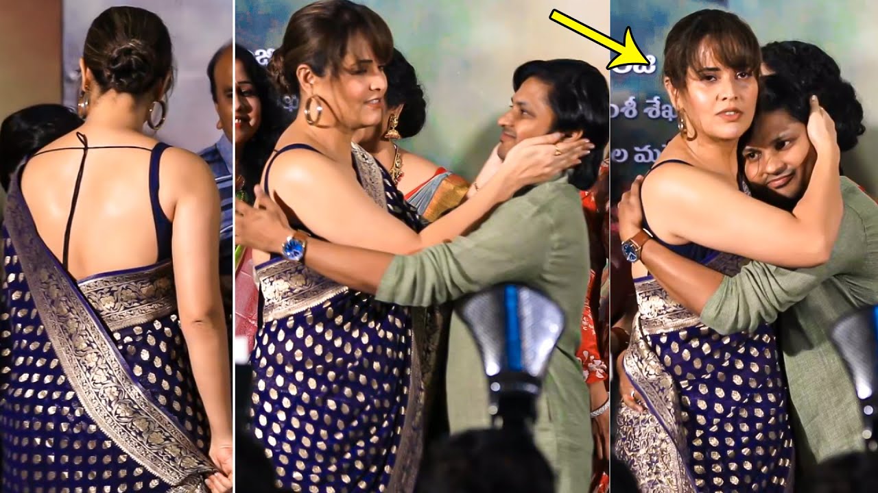 Anasuya Bharadwaj TIGHT Hug To Rocking Rakesh At KCR Trailer Launch ...