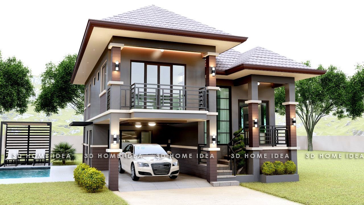HOUSE DESIGN | 8 X 12 METERS | 4 BEDROOM - YouTube