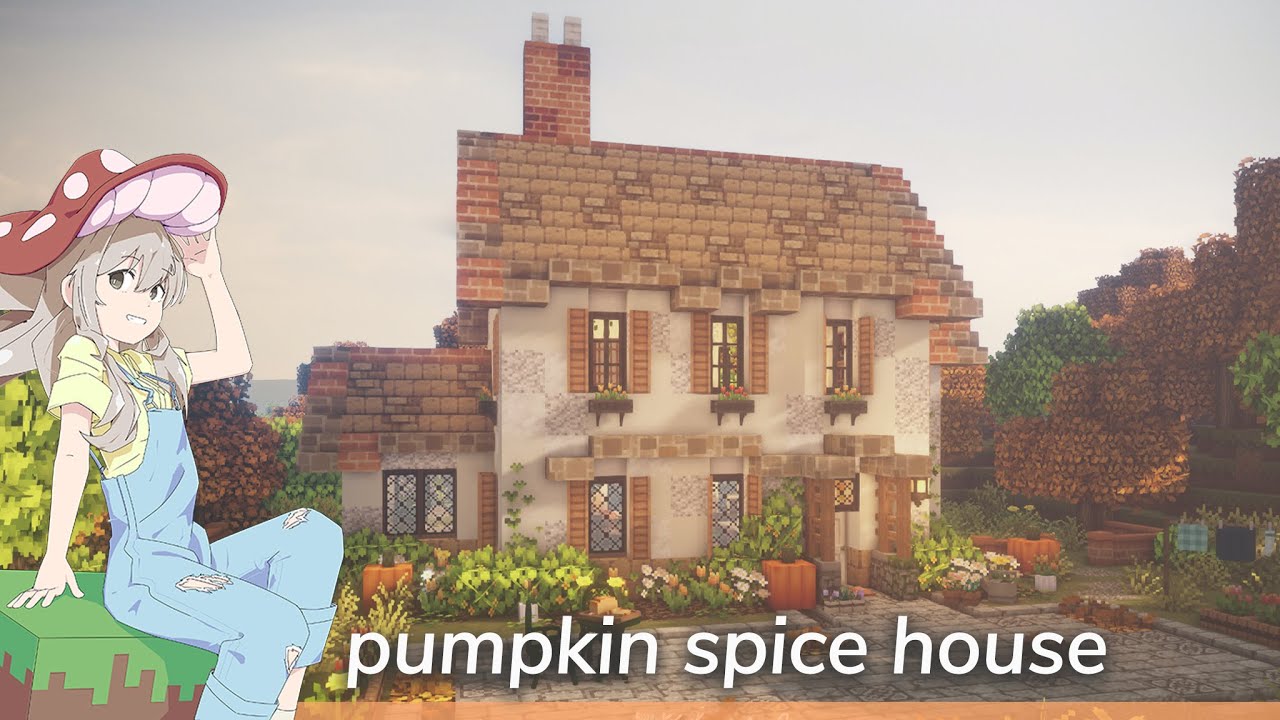 Pumpkin Spice Latte Season-- but make it a minecraft house 🎃☕| Cottage ...