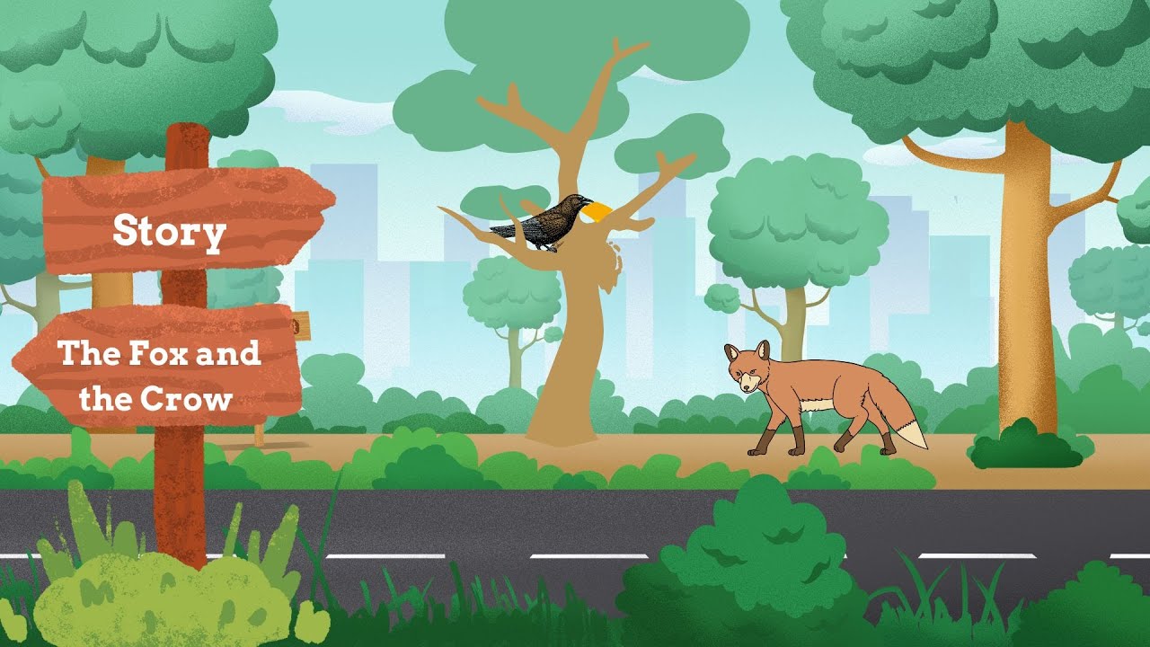 The Fox and the Crow Story For Class 4 | Short Story in English - YouTube