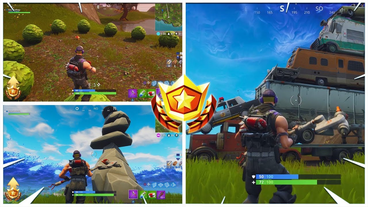 UBICACION Fortnite TORRE DE VEHICULOS, ESCULTURA DE PIEDRA Y CIRCULO DE ...