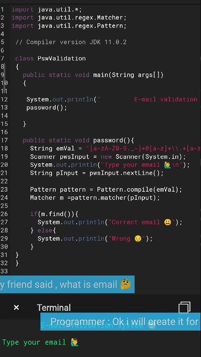 Shorts Email Validation Using Regex In Java Dcoder App Youtube