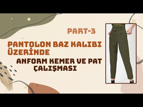 Temel Beden Pantolon Baz Kalıbı Çıkarma | Kemer ve Pat Çalışması || Modelistlik Dersleri #sewing