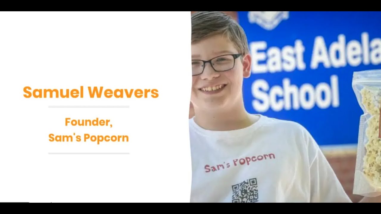 Samuel Weaver - Sam's Popcorn - young kid entrepreneur interview with ...