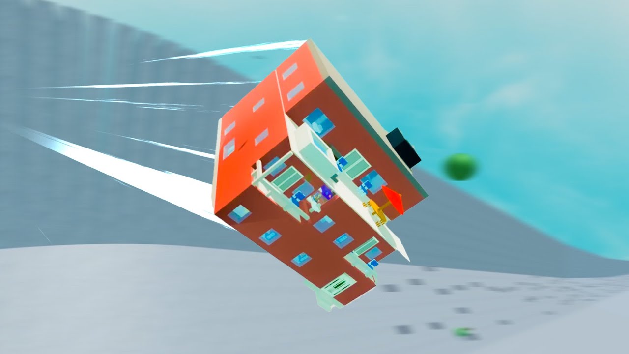 We Ride A House Down A Hill In Roblox... - YouTube