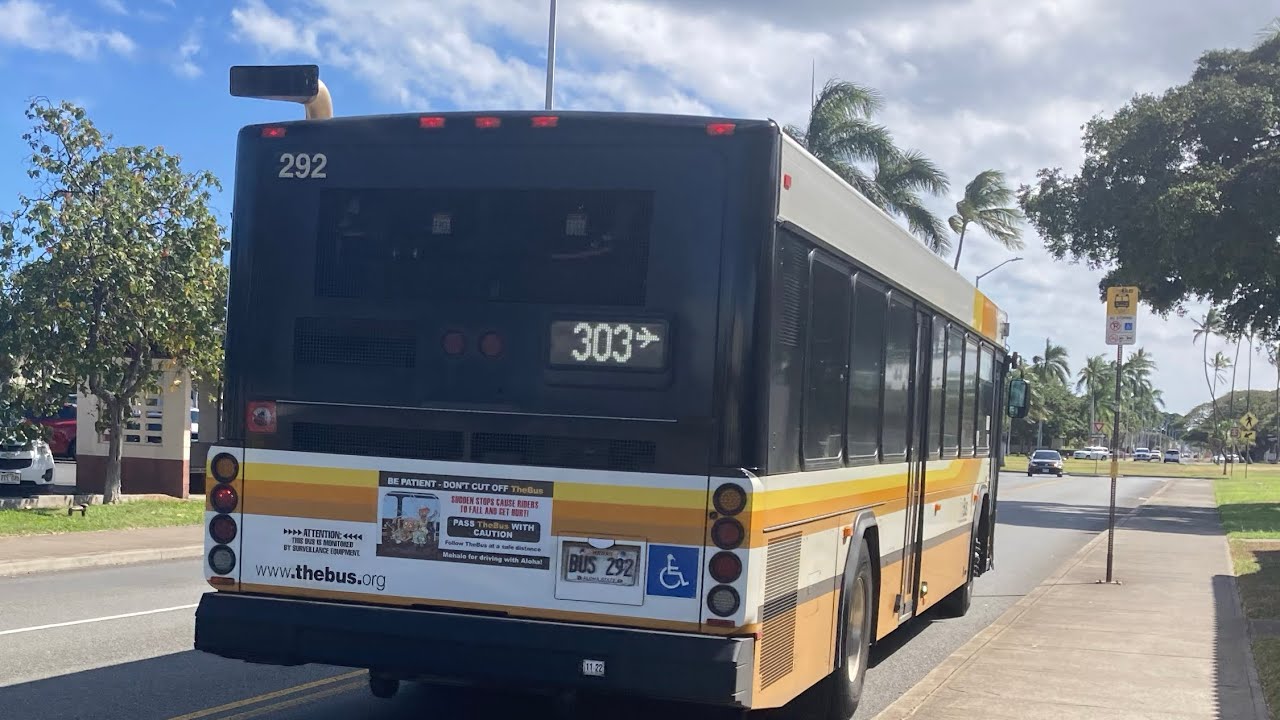 Honolulu TheBus Route 303 Airport- Hickam, Bus 292 (Part 2) - YouTube