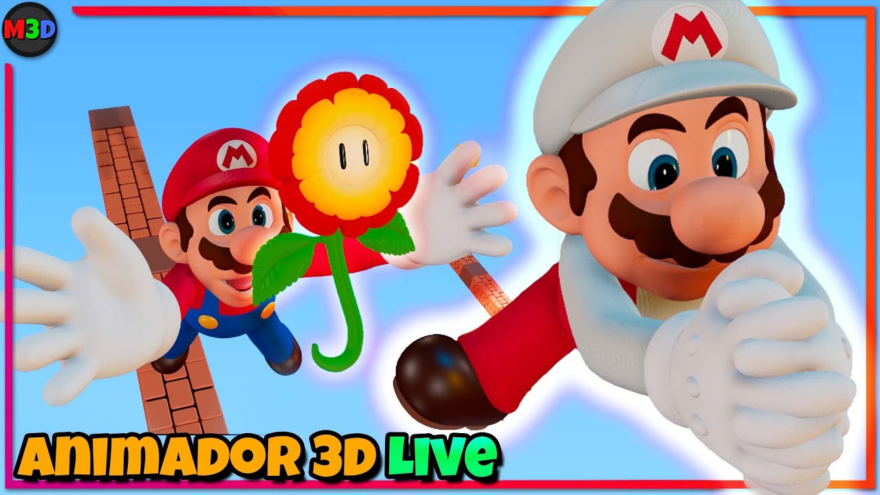 Animador 3D | Animando ao vivo 08 | Super Mario! - YouTube