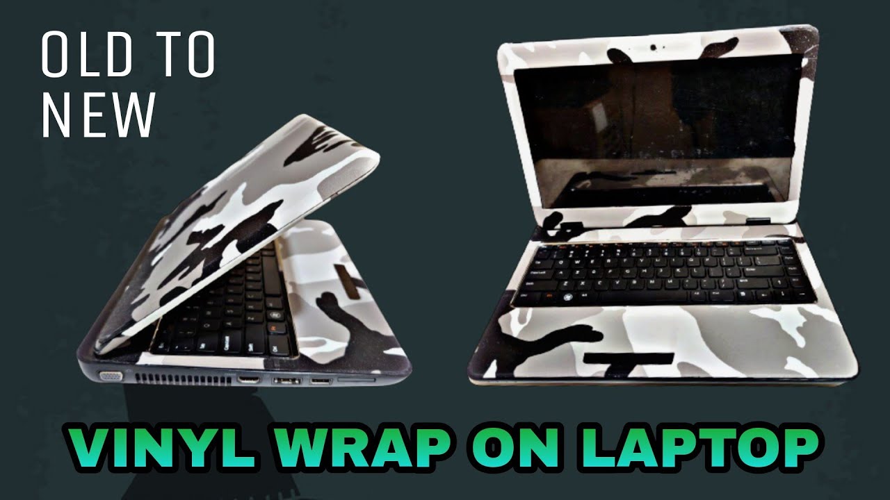 Camouflage Vinyl Wrapping On Dell Laptop | Made Old To New | B Royal # ...
