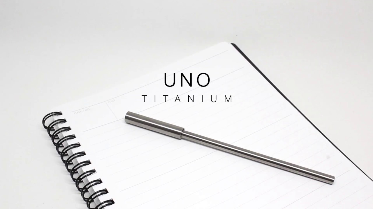 UNO: Super Minimal Titanium Pen - Only 5mm in Diameter - YouTube