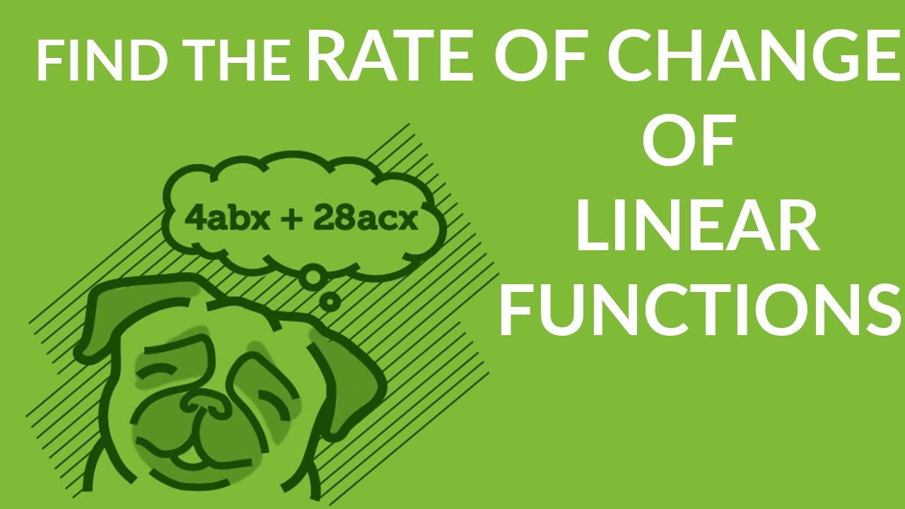 ʕ•ᴥ•ʔ Find the average rate of change of linear functions - YouTube