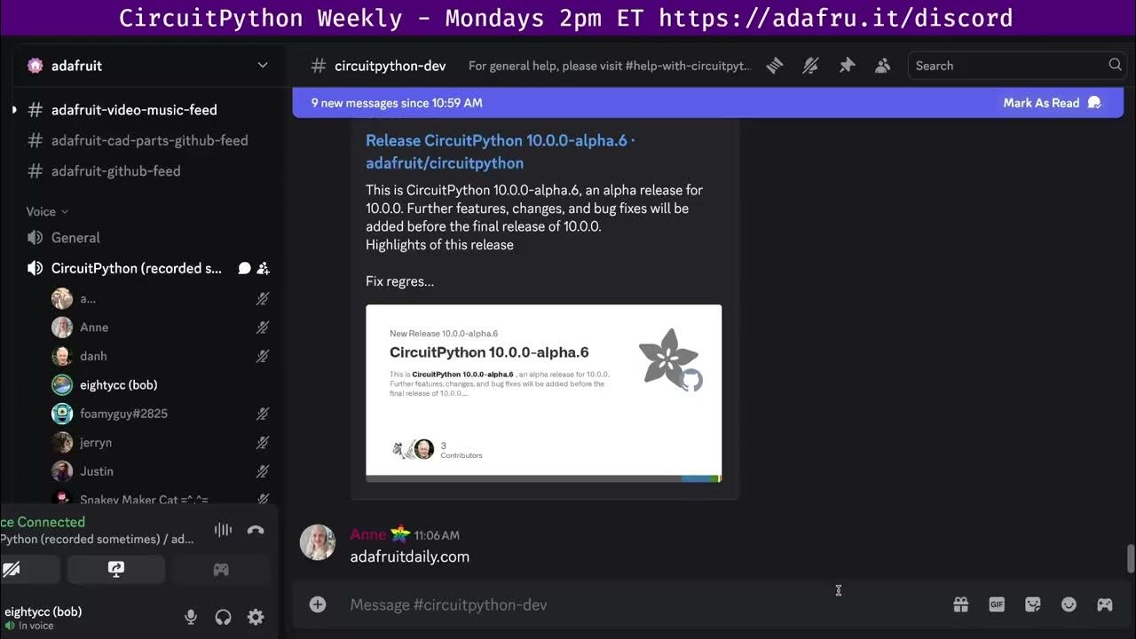 CircuitPython Weekly Meeting for May 19, 2025 @circuitpython #circuitpython #adafruit - YouTube