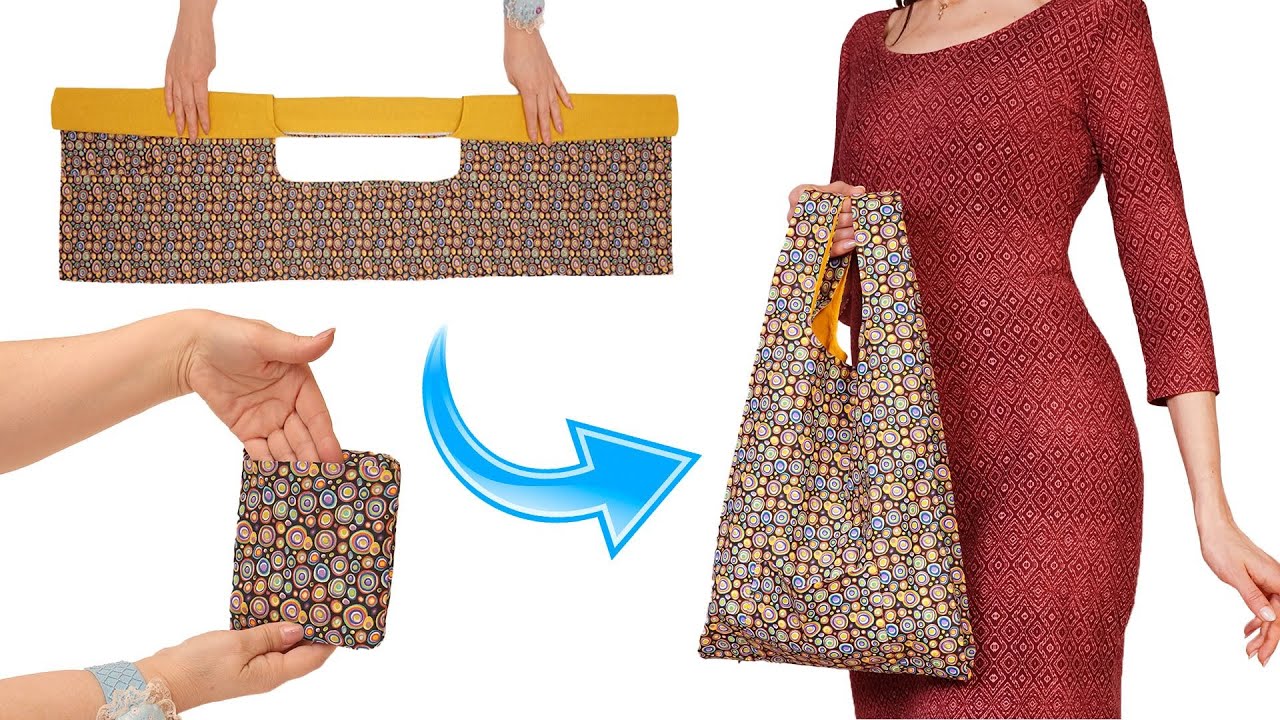 The easiest way to sew a foldable shopping bag simply and quickly ...