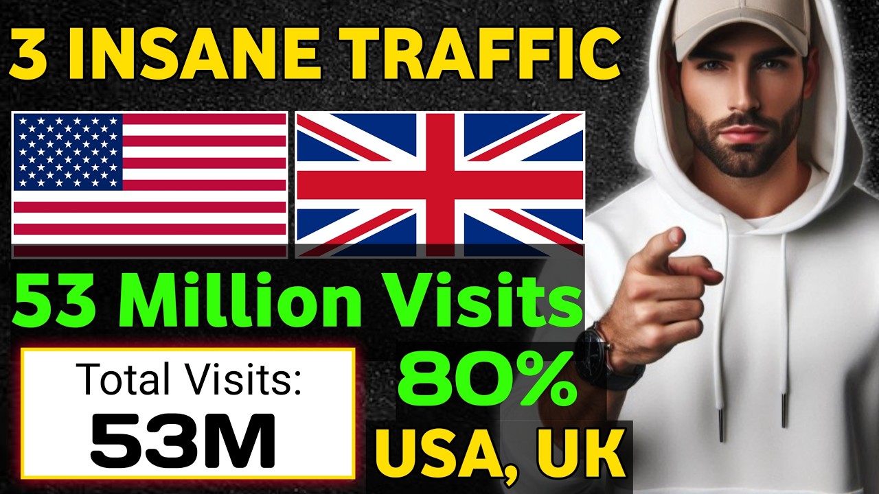 53 Million USA, UK Visits! How to Get INSANE Traffic Affiliate link | 3 Free Website Traffic ...