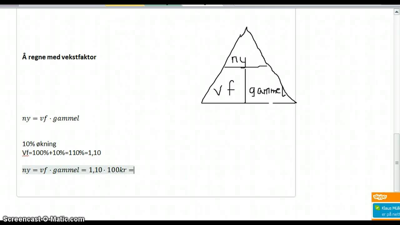 1yp Å finne ny pris vha vekstfaktor - YouTube