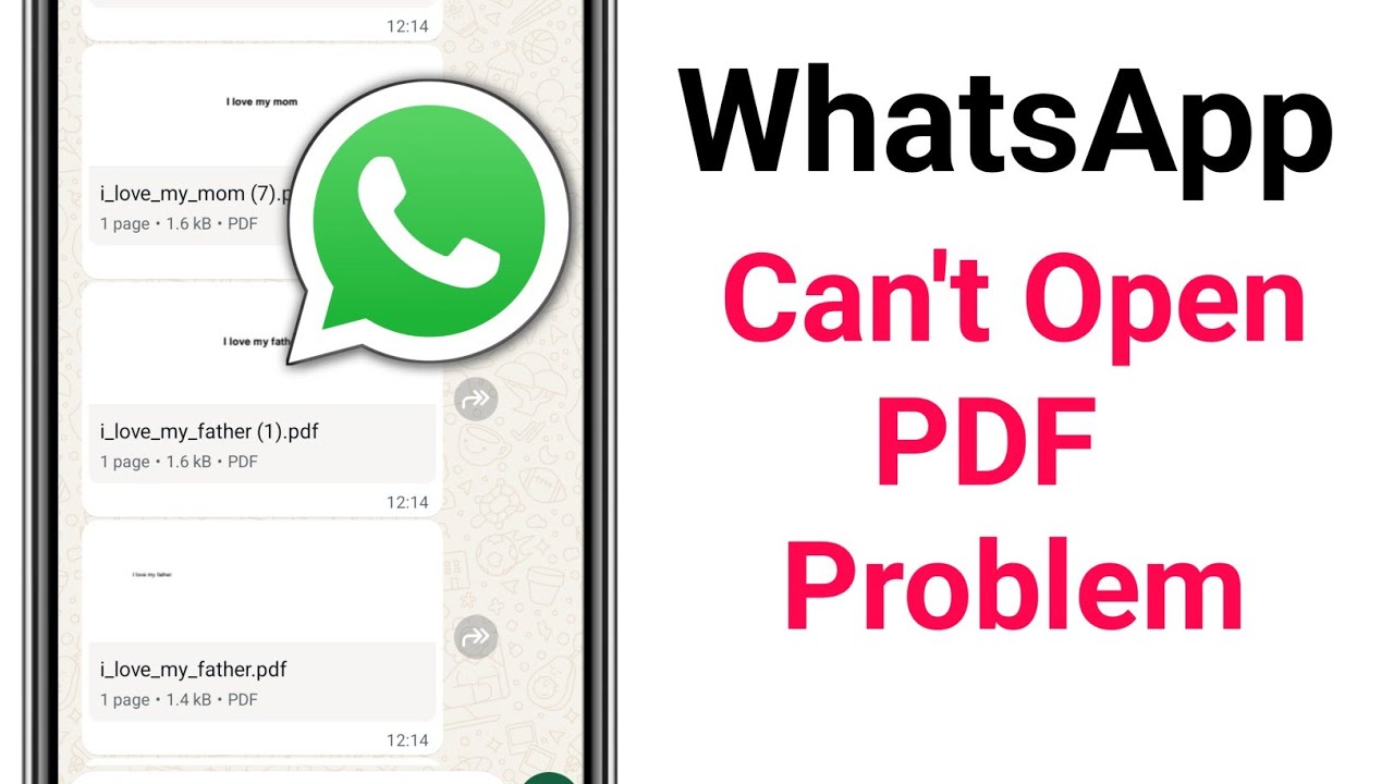 WhatsApp Can't open PDF File problem || Fix Can't Open PDF file in ...