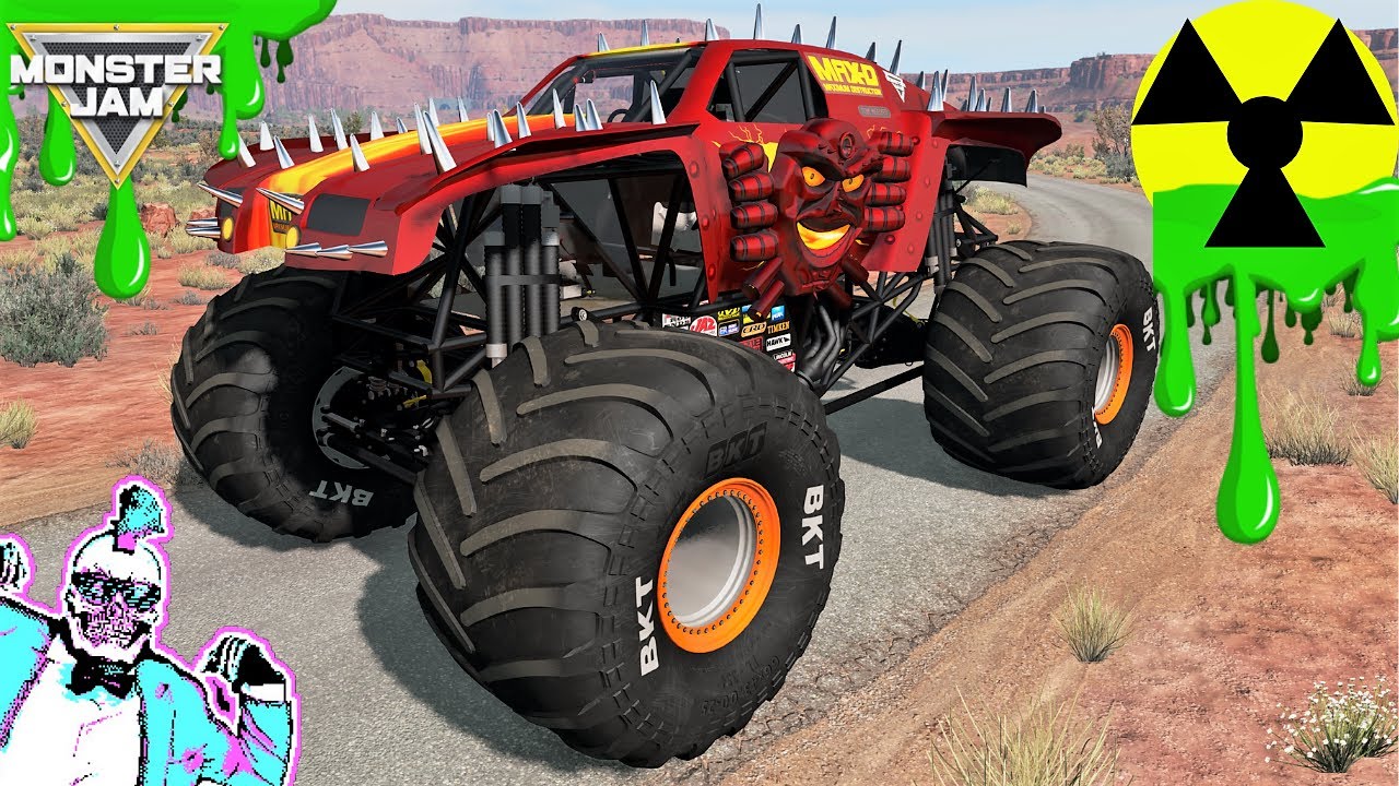 Monster Jam INSANE High Speed Jumps and Crashes New Map #11 | BeamNG ...