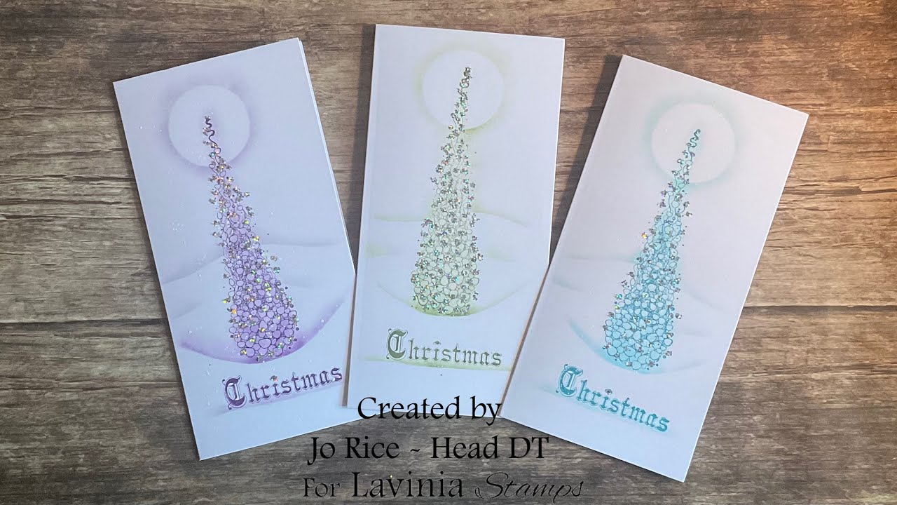 Leaf Bouquet Christmas Tree by Jo Rice #laviniastamps #christmascards # ...